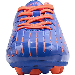 BomKinta Kid's FG Soccer Shoes Athletic Outdoor Soccer Cleats Blue Size 1 M US Little Kid