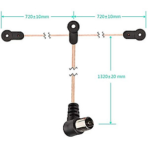 Bingfu FM Antenna FM Dipole Antenna 75 Ohm Indoor FM Radio Antenna AM Loop Antenna for Pioneer Onkyo Yamaha Marantz Indoor Bluetooth Home Stereo Receiver AV Audio Video Home Theater Receiver Tuner