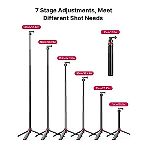 57in Extendable Selfie Tripod Accessories for Gopro - ULANZI Go Quick II Long Action Camera Stick Tripod Quick Release Adapter Vlog Handle Grip for GoPro Hero 11 10 9 8 7 6 5/Max/DJI OSMO Action