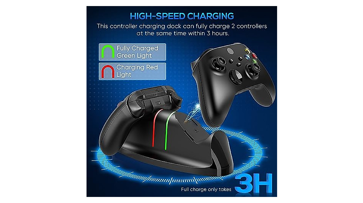 Xbox Controller Charger Station with Batteries & Dock