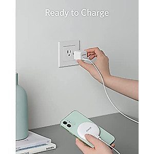 Anker 7.5W Magnetic Wireless Charger with USB-C Charger Bundle, 5 ft Built-in USB-C Cable, 313 , (Pad) Only for iPhone 14/14 Pro/14 Pro Max/13/13 Pro Max