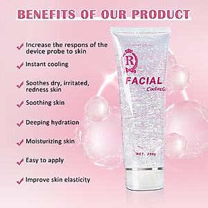 DUOVIO Coupling and Cooling Gel Use with IPL Hair Removal Device and Beauty Facial Machine for Women or Men in Face and Body 300ML