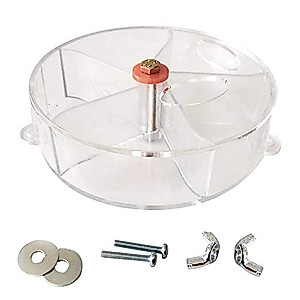 SHINYLYL Parrot Foraging Wheel - Bird Puzzle Feeder Spins Toy Intelligence Growth Cage Toys for Small and Medium Parrots Parakeet Canary Cage Feeder(White)