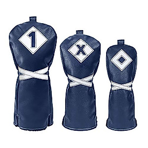 IZZO Golf Premium Driver Headcover, Navy/White