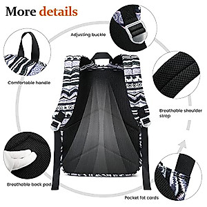 ANRABEGA Kids Backpack with Pencil Pouch, Casual High-Capacity Kawaii Water Resistant Travel Backpacks for Girls Boys Adult (black)