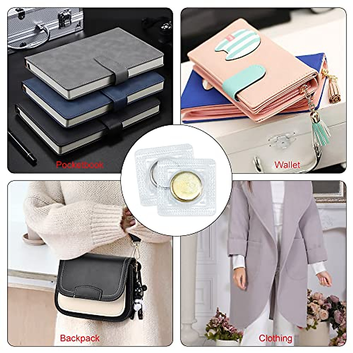 Hysagtek 20 Pairs Hidden Magnetic Snap 15mm 20mm Invisible Sew Magnetic Purse Closure Fastener Hidden Magnet Fastener for Handbag Clothing DIY Craft Sewing, 2 Sizes