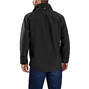 Carhartt mens Storm Defender Loose Fit Heavyweight Jacket Work Utility Outerwear, Black, Large US