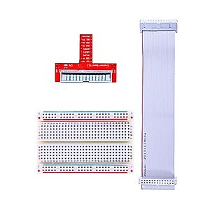 Treedix GPIO Breakout Expansion Kit Compatible with Raspberry Pi, T-Type Expansion Board, 26 Pin Male - Female - Male Extension Cable