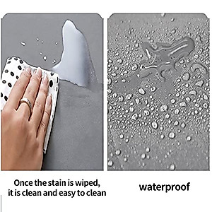 Large Soft Vinyl Upholstery Leather Fabric 1 Yard 56.3x36inch, 0.8mm Thick Texture Faux Leather Sheets, for Upholstery Crafts, Sofa, Car Seat, Handbag, Earrings, Hair Bows, DIY Crafts (Grey)