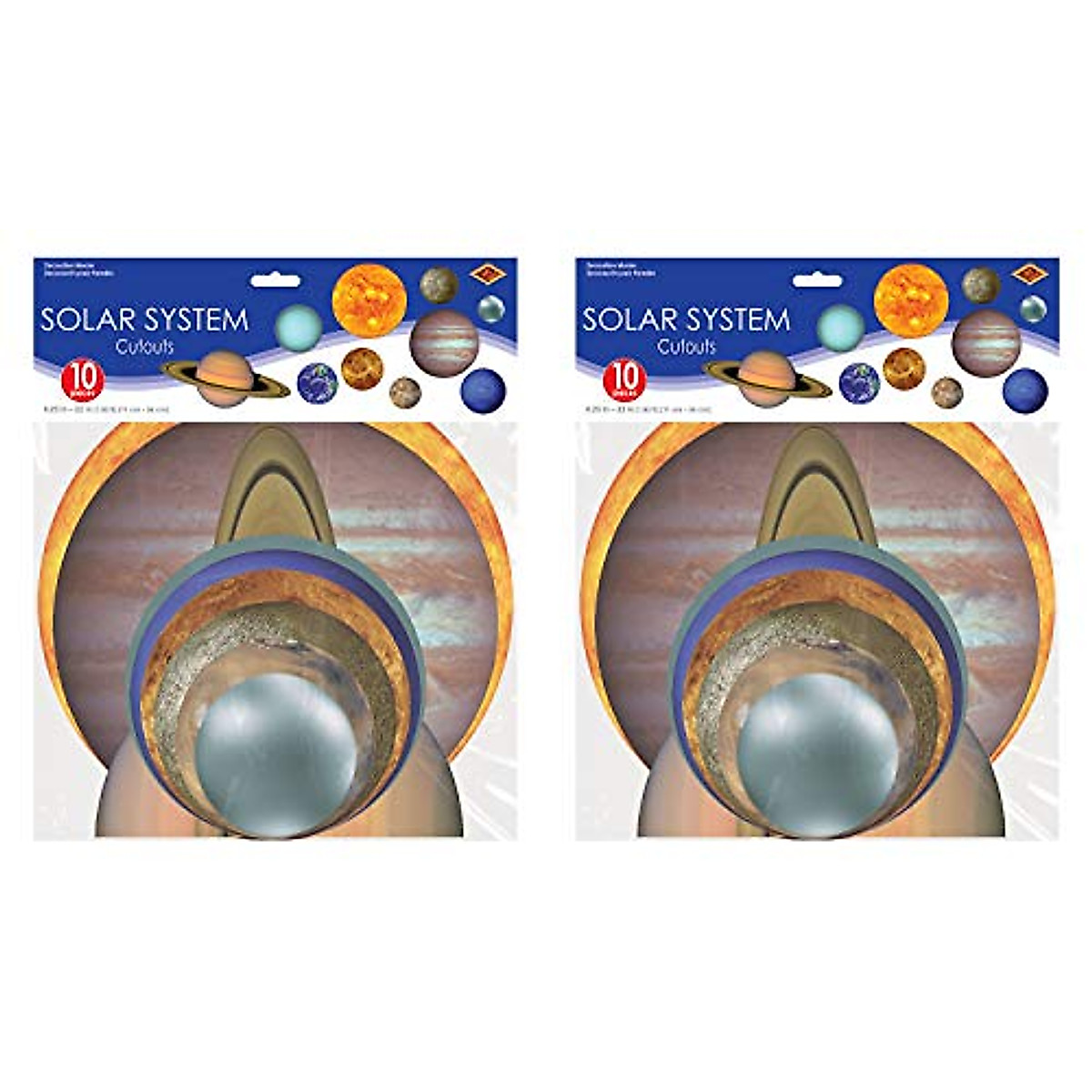 Beistle 20 Piece Paper Solar System Cut Outs Galaxy Space Decorations Birthday Party Supplies