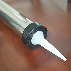 HAMUULL 20 PACK Caulking Nozzle for Sausage Caulking Gun, Reusable Caulk Nozzle Applicator, Durable Epoxy Piston Caulk Cap, Replacement Extension Tool Supplies Applied in the Construction