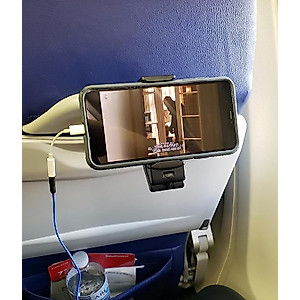 kolodosa Airplane Phone Holder Travel Essentials Accessories Cruise car Mount Cell Stand air Plane Table seat Desk Flight Vacation Size Golf cart Universal Hands Free