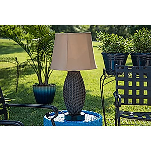 Kenroy Home 32203BRZ Sunset Outdoor Table Lamp with Bronze Finish, Casual Style, 29.25" Height, 16" Width, 16" Depth
