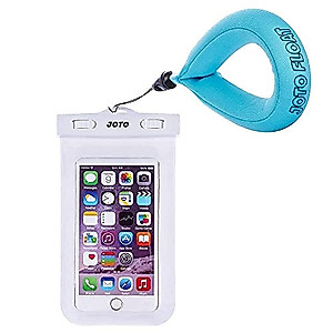 JOTO (2 Pack Universal Waterproof Pouch for iPhone 11 Pro Max, Galaxy S20 Note 10+ up to 6.9" Bundle with (2 Pack) Floating Strap