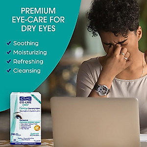 Dr. Fischer Tea Tree Eyelid Wipes: Hypoallergenic Eye Wipes for Dry, Red, Allergy Eyes. Long-Lasting Relief for Computer Vision & Tired Eyes. Effective Makeup Remover for Sensitive Skin.