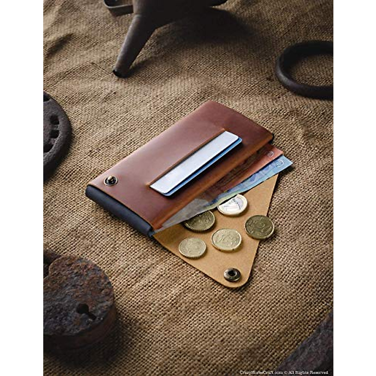 iPhone 12, 12 Pro, 12 Pro Max, 12 Mini case/wallet, Minimalist sleeve/cardholder, Brown Crazy Horse leather, iPhone SE, 11, 11 Pro, 11 Pro Max, Xr/Xs/Xs Max/8/7/6s cover/bag, Crazy Horse Craft