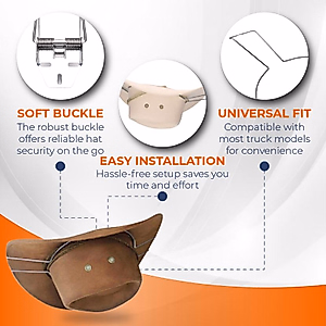 Cowboy Hat Holder for Truck - Hat Holder Rack Pickup Truck for Car, Closet, Cabinets -Cowboy Hat Hanger Keeps Original Shape of Hat, Cowboy Hat Rack Wall Mount, Adjustable to Install (18 inches)