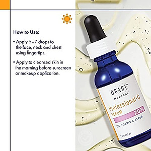 Obagi Professional C Serum 20%, Vitamin C Facial Serum with Concentrated 20% L Ascorbic Acid for Normal to Oily Skin, 1.0 Fl Oz Pack of 1 Product Name