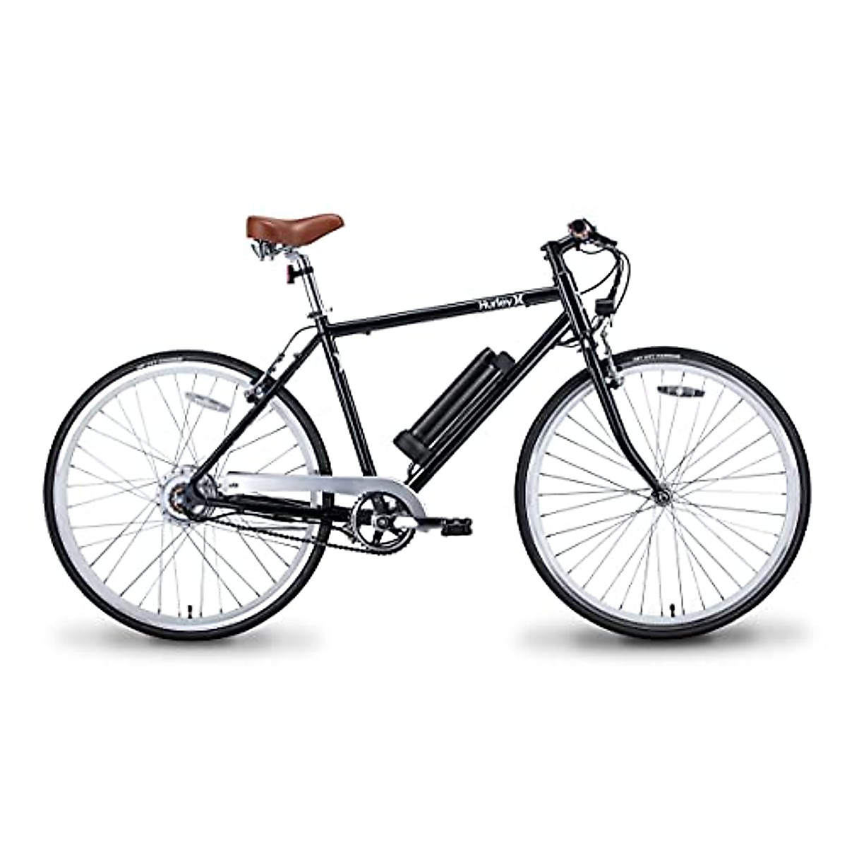 Hurley Electric Bikes Amped Urban Single Speed E-Bike (Blue Sea, Large / 19)