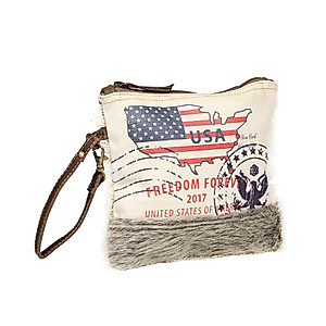 Myra Bag Verge Canvas & Cowhide Wristlet