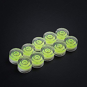 10 Pack Bubble Spirit Level Degree Mark, 18x9mm Circular Bullseye Level Measuring Instruments Spirit Level, Use for Tripod, Phonograph, Turntable (18x9mm)