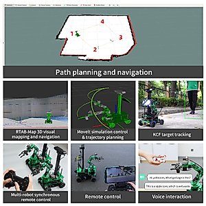 Yahboom X3 Plus Adults Robot with Jetson Nano 4GB SUB Switchable Dual Cameras Visual Grab Robot Arm Mecanum Wheel Omnidirectional Robot