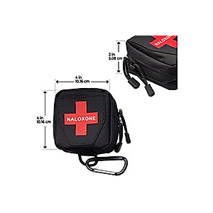 Naloxone Belt Pouch for Opioid Overdose Kits | Compact Belt Attachment Design | Custom Designed and Compatible with Two Naloxone Nasal Spray Doses & Accessories | Naloxone not Included (1)