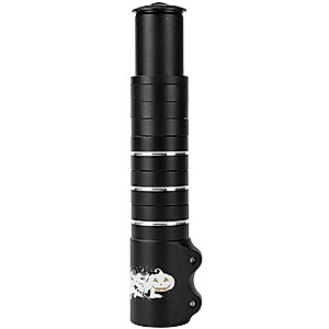 Bike Stem Riser Wake Bike Fork Stem Extender Bicycle Handlebar Raiser Head Up Adapter Suitable for Mountain Bike, Road Bike, MTB, BMX (Aluminium Alloy, Adjustable, Black)