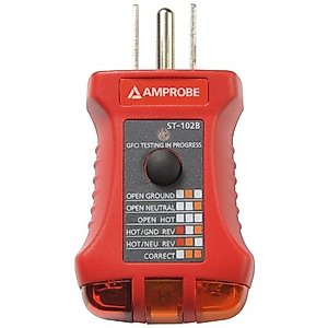 Amprobe ST-102B Socket Tester with GFCI, Red