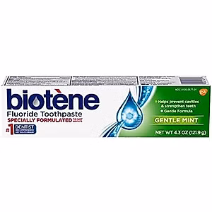 Biotene Gentle Mint Toothpaste 4.3 Ounce, (5 Pack)