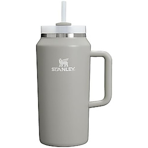 Stanley Quencher H2.0 Tumbler with Handle & Straw 64 oz | Flowstate 3-Position Lid | Large Capacity for Travel & Sports | Insulated Stainless Steel Cup | BPA-Free | Ash