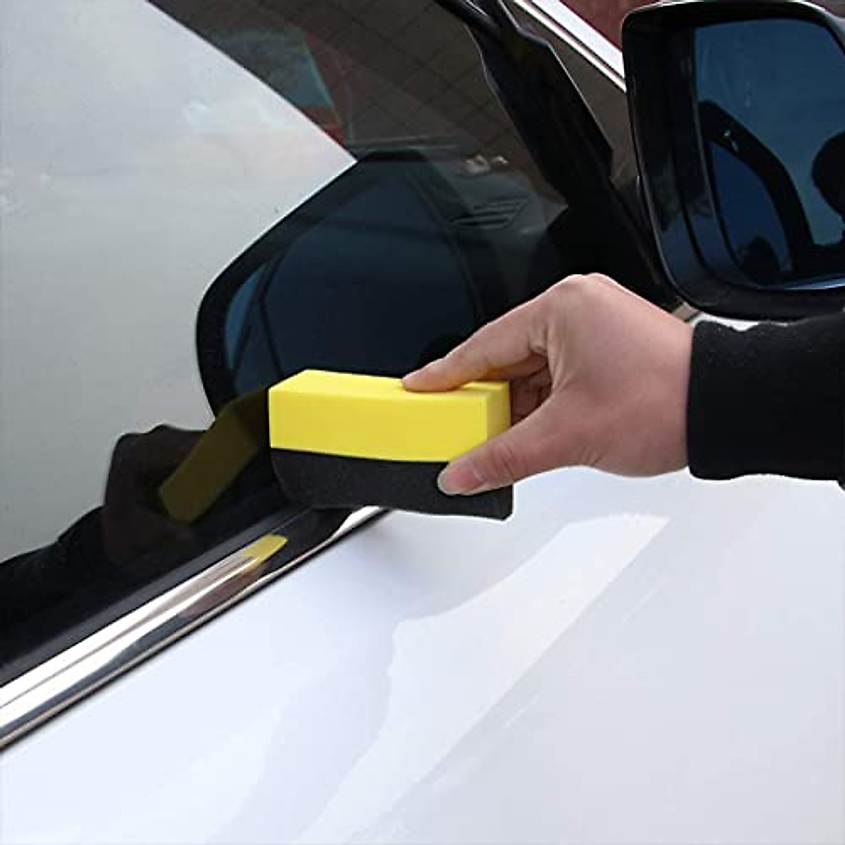 Autone Tire Contour Dressing Applicator Pads Gloss Shine Color Polishing Sponge Wax