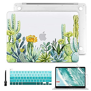 Batianda Laptop Case for MacBook Pro 13 inch 2022 M2 Chip 2021 2020 A2338 M1 A2289 A2251 Model,Hard Shell Case with Keyboard Cover & Screen Protector for Newest Mac Pro 13 with Touch Bar, Cactus