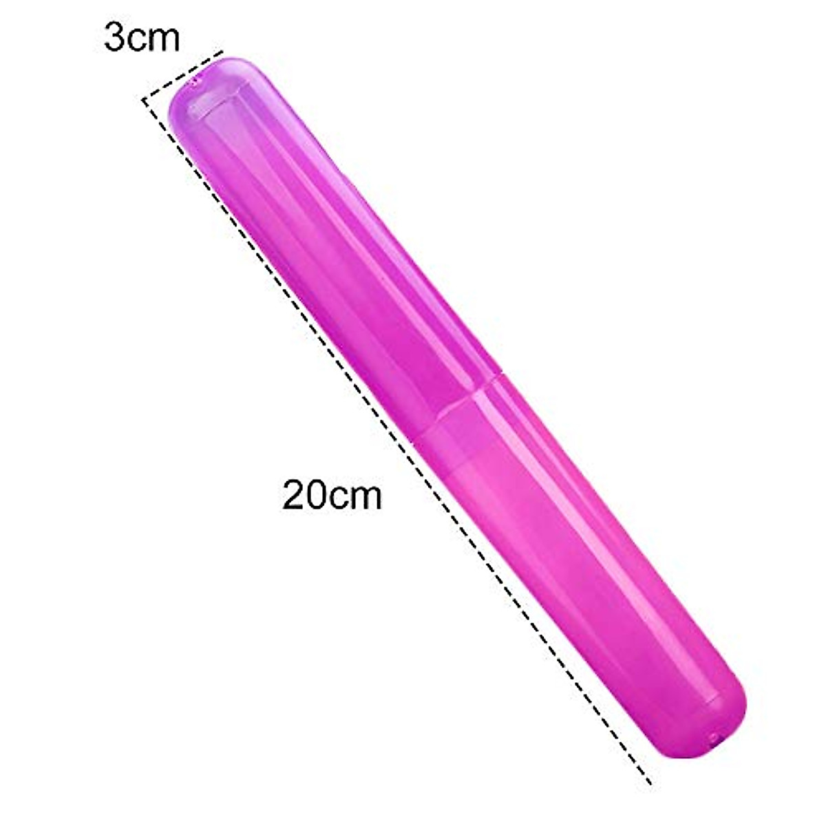 Mggsndi Portable Dustproof Toothbrush Holder Case Plastic Storage Box Bathroom Accessories Holder Set for Family and Business Travel and Daily Use at School and Outdoor Pink
