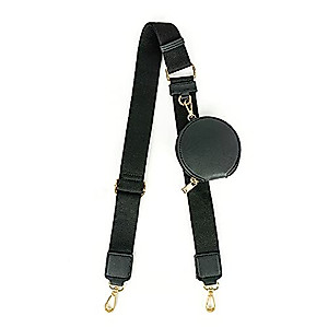 EVVE Wide Replacement Straps for Handbags with Coin Purse - For Over Shoulder Crossbody Bag, Guitar Style, Adjustable Length