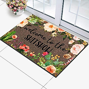 MOMOBO Funny Doormat Custom Indoor Doormat -Welcome Doormat Home and Office Decorative Entry Rug Garden/Kitchen/Bedroom Mat Non-Slip Rubber 23.6 x15.7 Inch
