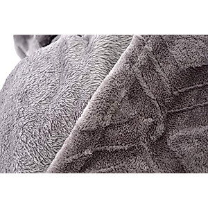 long rich HappyCare Textiles HCT BKT-001 Ultrasoft Diamond Pattern Embossed Micro Velvet Comforter and Blanket