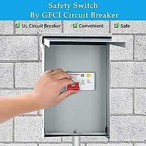 Briidea 60 Amp Spa Panel with 3-Pole 60 Amp GFCI Breaker, IP 65 Waterproof, Ideal for Spas, Hot Tubs, Swimming Pools, Home