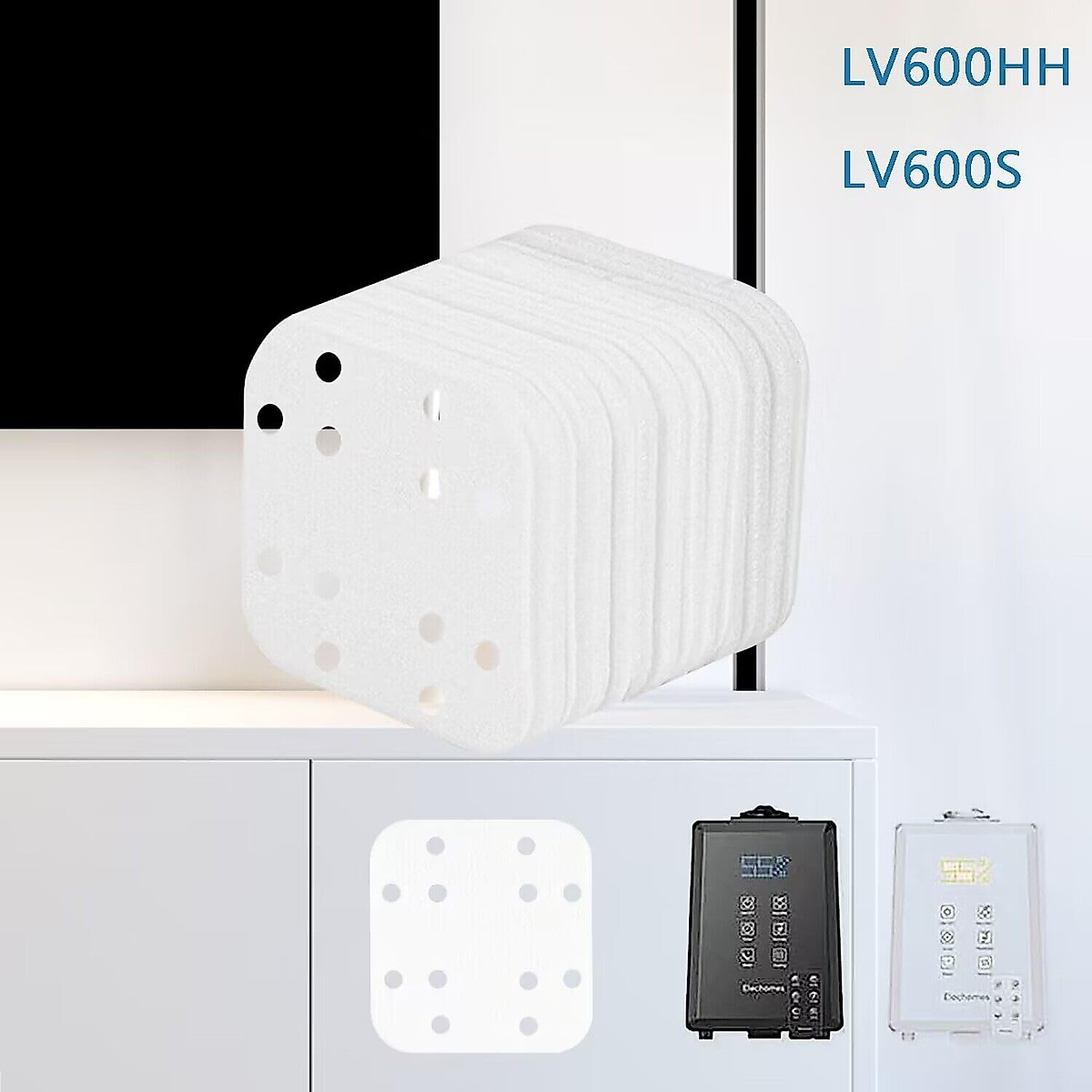 LV600HH & LV600S Humidifier Filter Pads - Mineral Descaling Nylon Pads Replacement for LEVOIT Humidifiers - 20 Pack