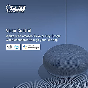 Feit Electric 24" 12pc. Light Color Changing Smart WiFi String Lights with Scheduling Features and Works with Alexa/Google Assistant, Heavy Duty and Weather Resistant - Clear Bulb - SL24-12/RGBW/AG