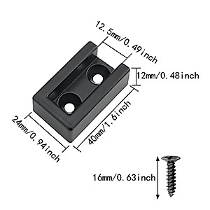 ITROLLE 4PCS Aluminum Alloy Closet Rod End Support Pole Sockets Flange Rod Holder Wardrobe Bracket Heavy Duty Closet Pole Sockets Flange Rod Holder, Black