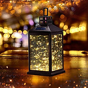 Solar Lantern Lights Outdoor SUNWIND Waterproof Solar Table Lamp Hanging Lighting with 40 Warm White LEDs for Garden Patio Landscape Decoration