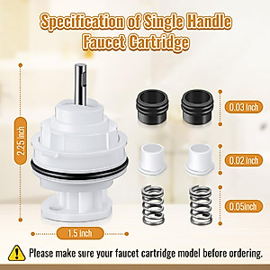 Enhon Shower Faucets Cartridge Replacement for V-6680 V-7700/01, Compatible with Danco/Valley Single Handle Faucets, Single Lever Cartridge Replacement for Kitchen, Lavatory and Tub/Shower Faucets