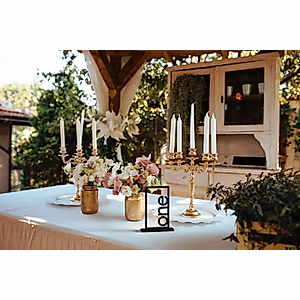 Wooden Wedding Table Numbers 1-10 - Black Table Numbers Signs Decoration Banquet Party Wedding Bride Shower Restaurant Reception Office (Black, 6-10)