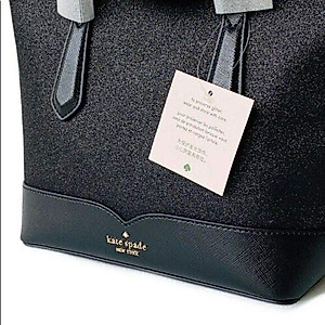 Kate Spade New York Lola Glitter Small Satchel Crossbody Bag Black