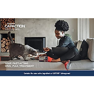 PetArmor CAPACTION (nitenpyram) Oral Flea Treatment for Cats, Fast Acting Tablets Start Killing Fleas in 30 Minutes, Cats 2-25 lbs, 6 Doses