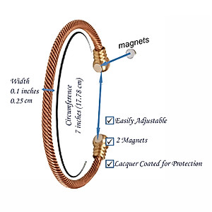 Touchstone copper magnetic bracelet tibetan style. hand forged with solid and high gauge pure copper. set of 3 different designs in twisted pipe braided wires style.