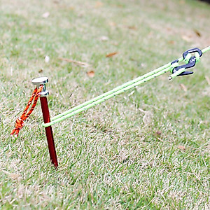 Tent Stakes Pegs 9 inch, Lightweight Aluminum Alloy Tent Canopy Nail for Outdoor Camping, Hiking, Picnic Blanket, Beach Mat, Yard Fence 8 Pack