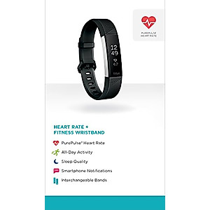 Fitbit Alta HR, Black, Large (US Version)