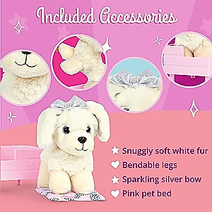 Glitter Girls – Zeke – 6-inch Dog Plush Golden Retriever Stuffed Animal – Poseable Legs – 14-inch Doll Accessories for Kids Ages 3 and Up